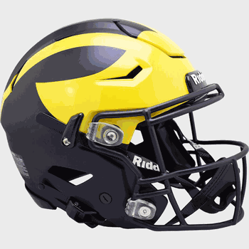 Michigan Wolverines SpeedFlex Full Size Football Helmet Painted Wings ...