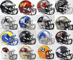 NFL Set All 32 Teams of Replica Speed Mini Helmets - NFL Riddell ...