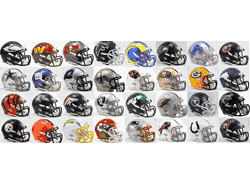 AFC Set of 16 Replica Speed Mini Helmets - NFL Riddell Replica Mini ...