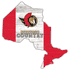 Ottawa Senators USA Shape Flag Cutout - Home Decor
