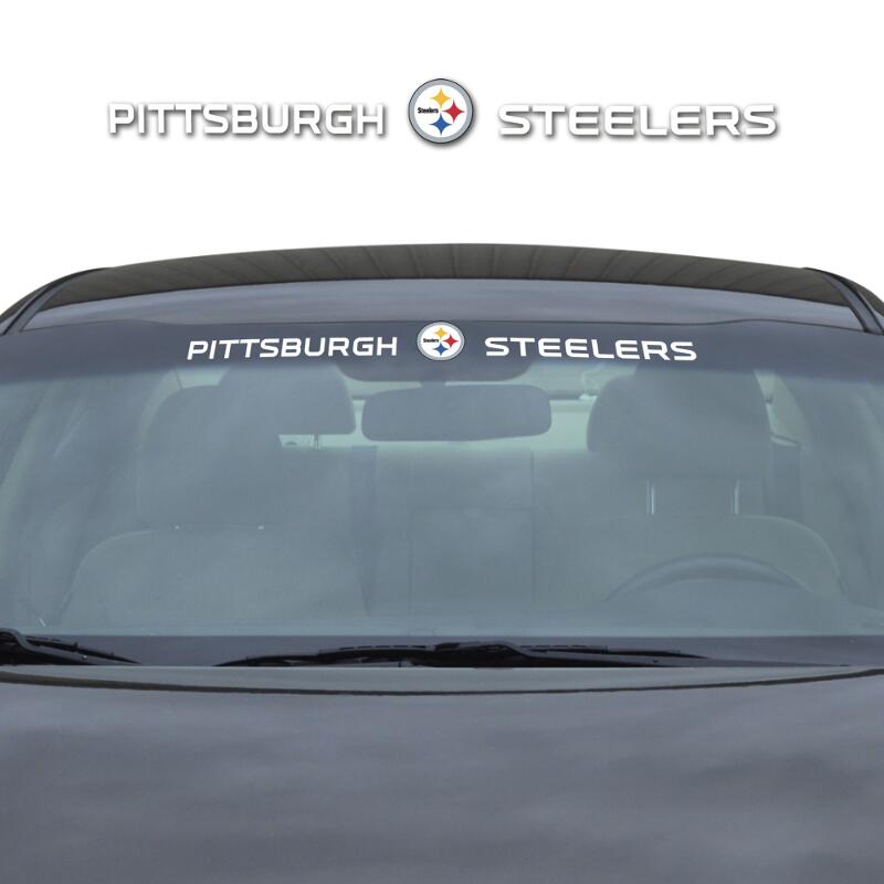 Pittsburgh Steelers Sun Stripe Windshield Decal 3.25 in. x 34 in. Home Decor
