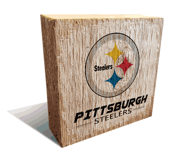 Pittsburgh Steelers Team Logo Block 6X6 - Home Decor