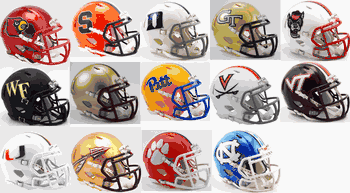 Riddell Set of 14 ACC Replica SPEED Mini Helmets - Riddell NCAA Replica ...
