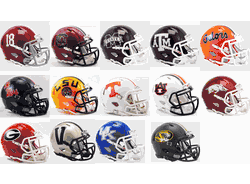 Riddell Set of 62 NCAA BCS Conference SEC, BIG 10, BIG 12, PAC 12 & ACC ...