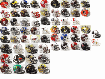 Riddell Set of 62 NCAA BCS Conference SEC, BIG 10, BIG 12, PAC 12 & ACC ...