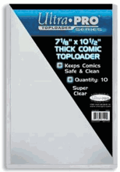 Toploader - Thick Comic 7-1/8 x 10-1/2 (10 per pack) - Top Loaders