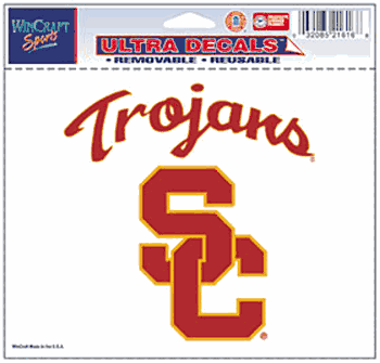USC Trojans Decal 5x6 Ultra Color - Decals, Magnets & Stickers