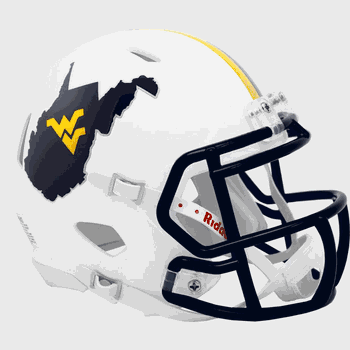 West Virginia Mountaineers NCAA Mini Speed Football Helmet Backyard ...