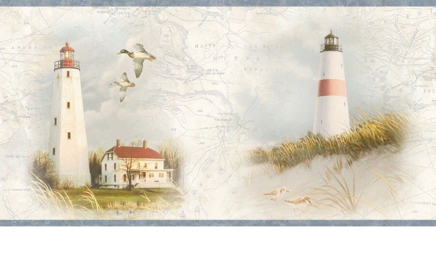 Lighthouse Coast Wallpaper Border CLEARANCE!! QUANTITIES LIMITED!!