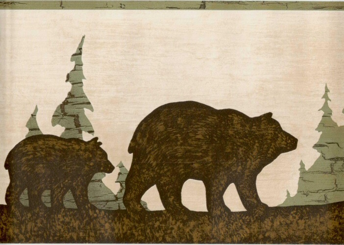 Moose Bathroom Border Wallpaper