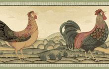 Country Themes - Roosters Wallpaper Borders