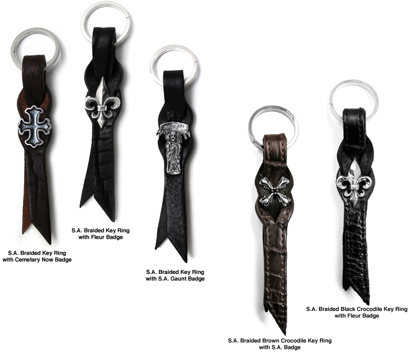 Braided Leather Key Rings