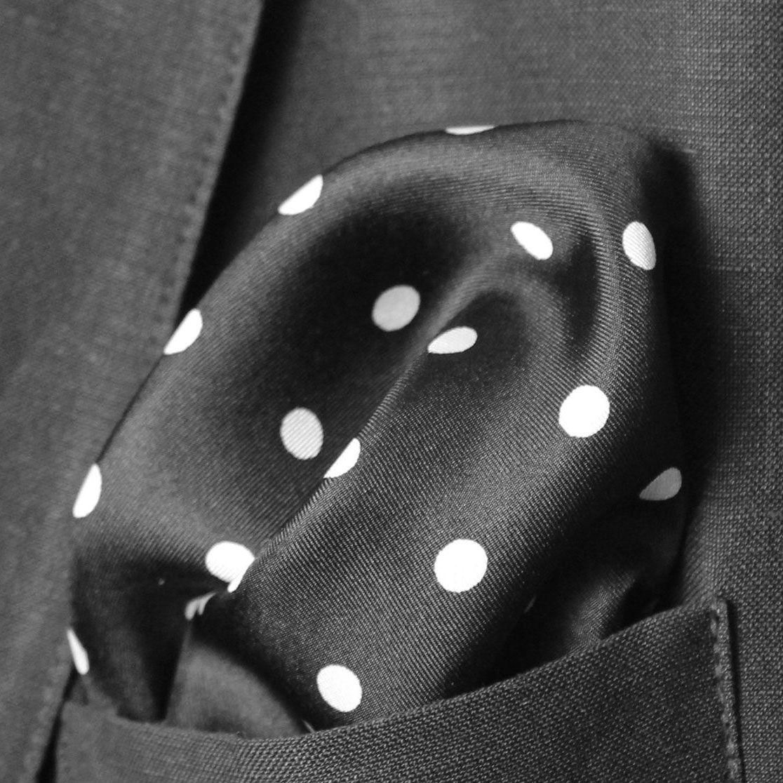 Black Polka Dot Twill