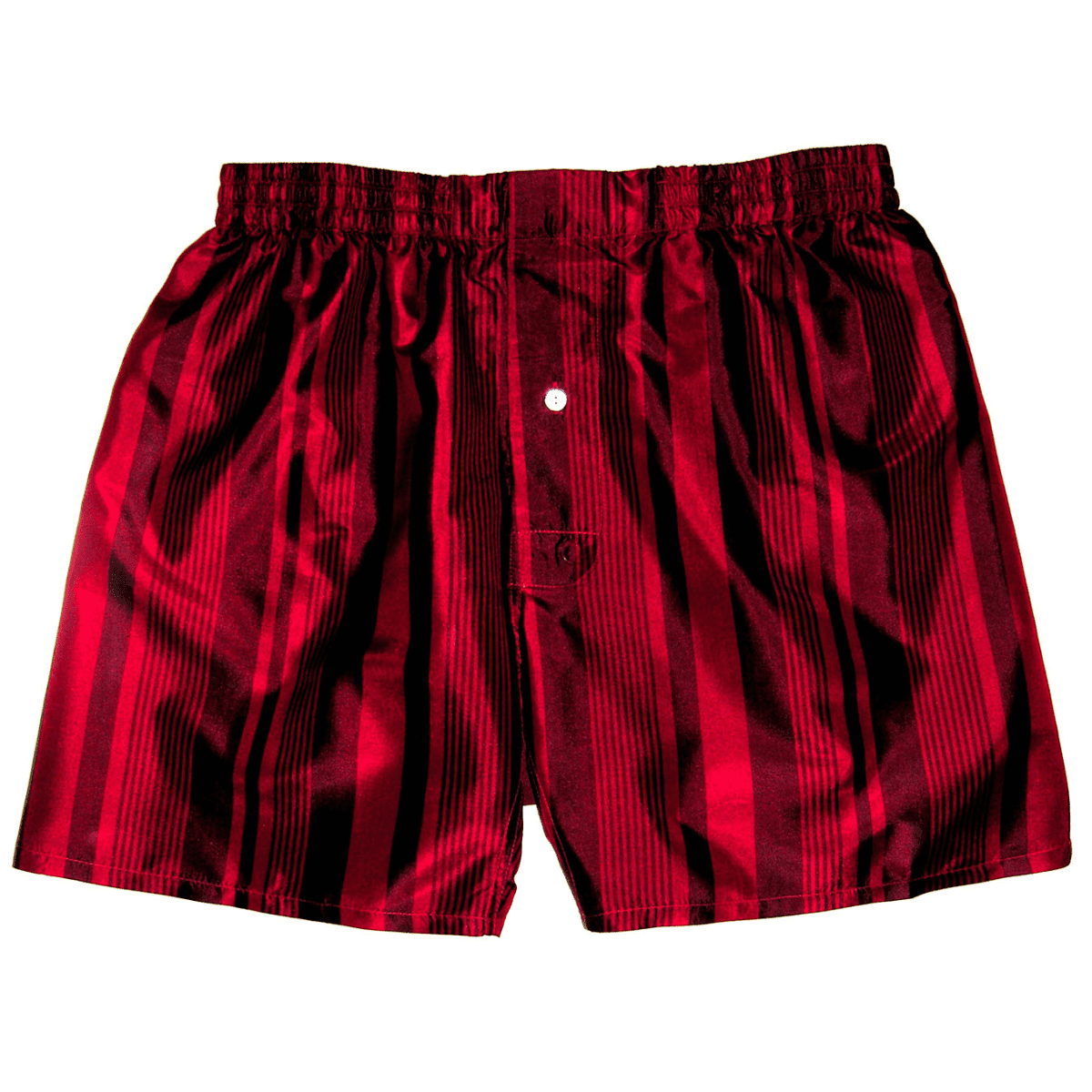 Fire Red Stripes Silk Boxers