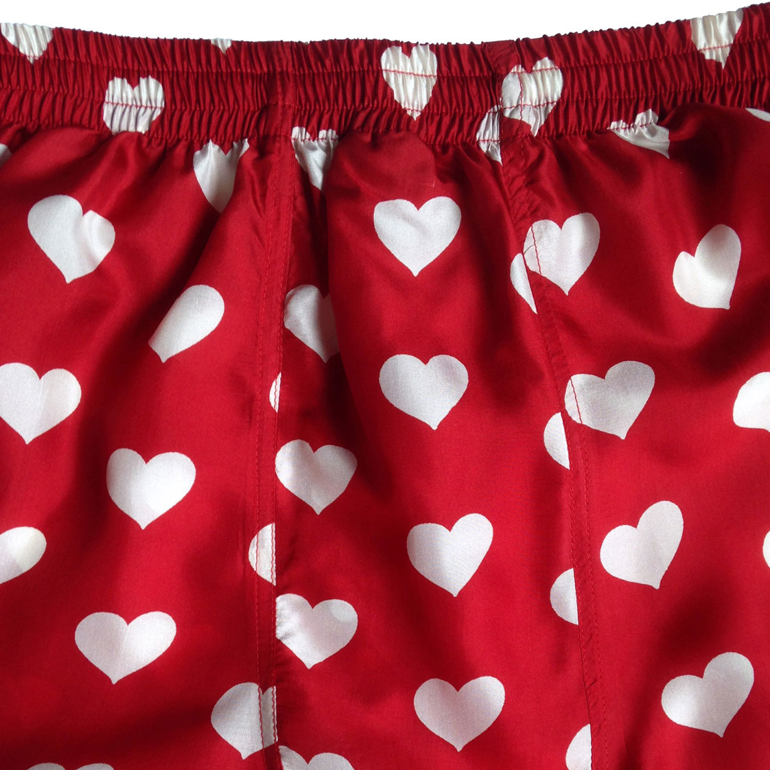 Red Silk Hearts Men's Boxers