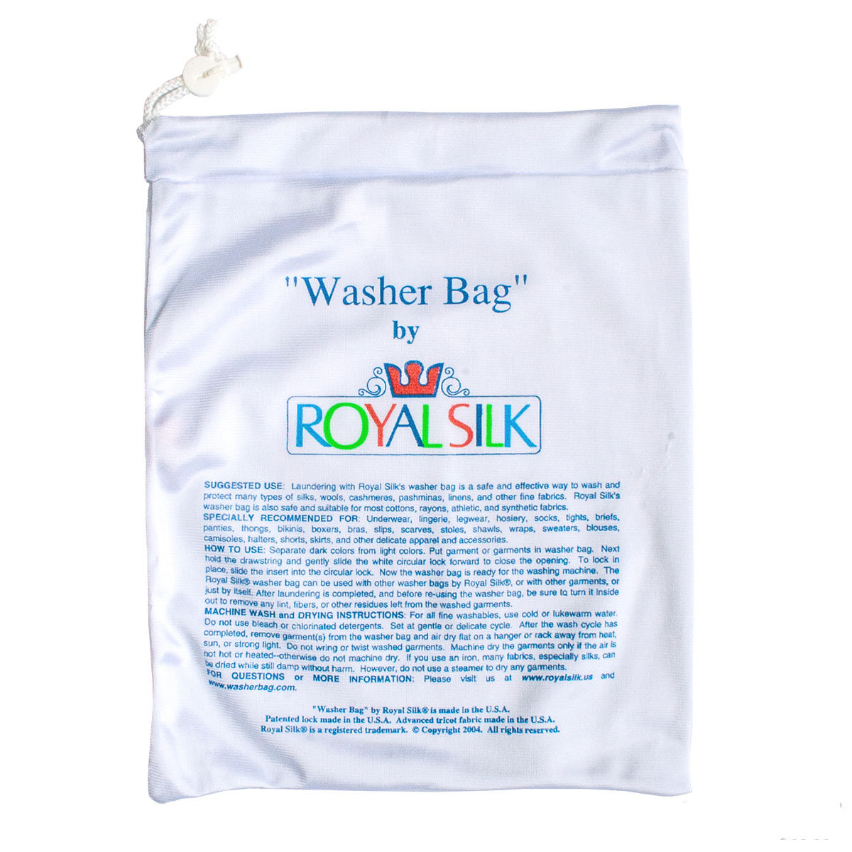 Made in USA laundry bag to machine wash silks - Royal Silk®