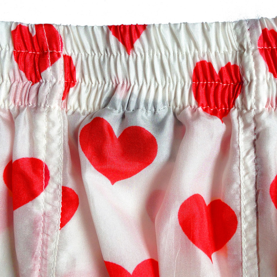 White Silk Hearts Men's Boxers