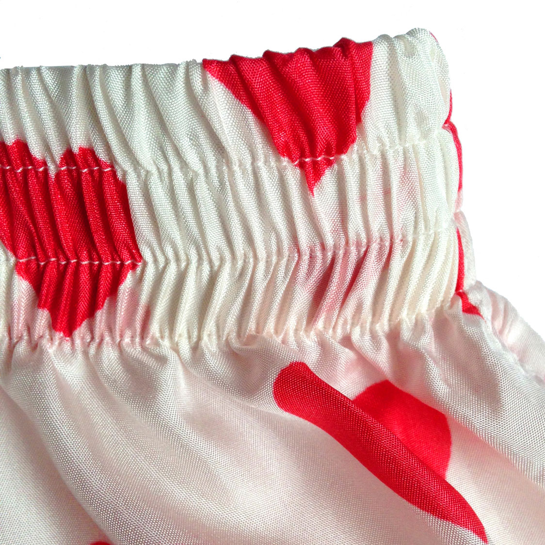 White Silk Hearts Men's Boxers