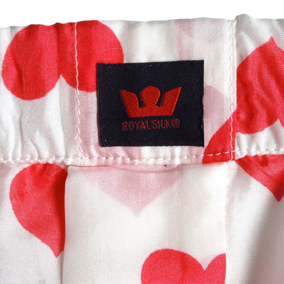 White Silk Hearts Men's Boxers
