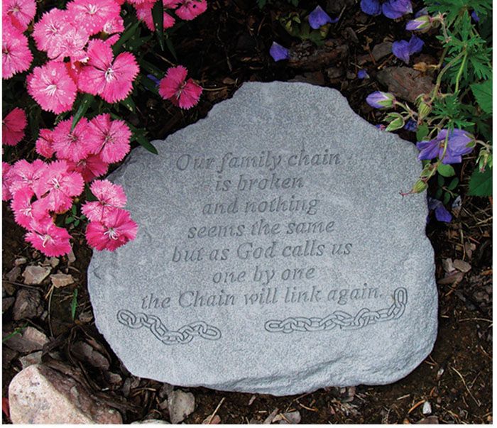 Broken Chain Memorial Gift Garden Stone