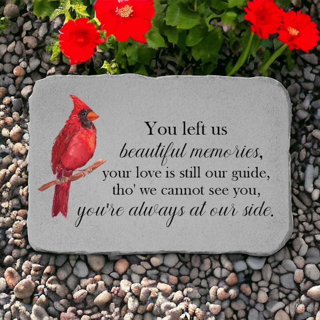 Cardinal Memorial Stone - Beautiful Memories