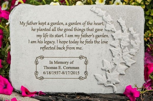 Personalized Father Memorial Stone - My Father Kept A Garden