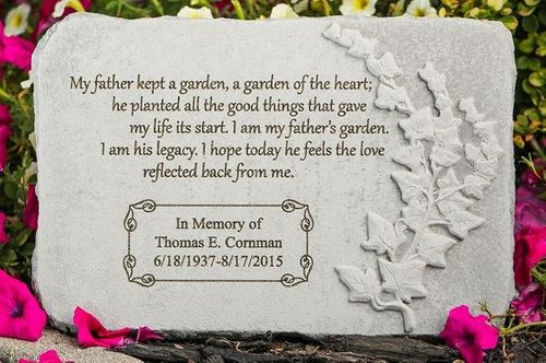 Personalized Father Memorial Stone - My Father Kept A Garden
