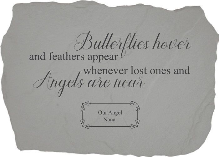 Personalized Butterfly Memorial Garden Stone