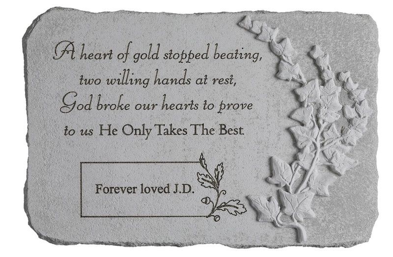 Personalized Memorial Stone - A Heart Of Gold