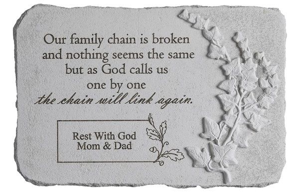Personalized Memorial Stone - Broken Chain