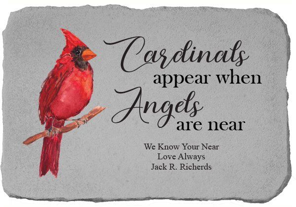 Personalized Memorial Stone - Cardinals Appear
