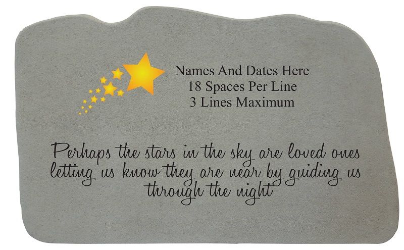 Personalized Memorial Stone - Stars In The Sky