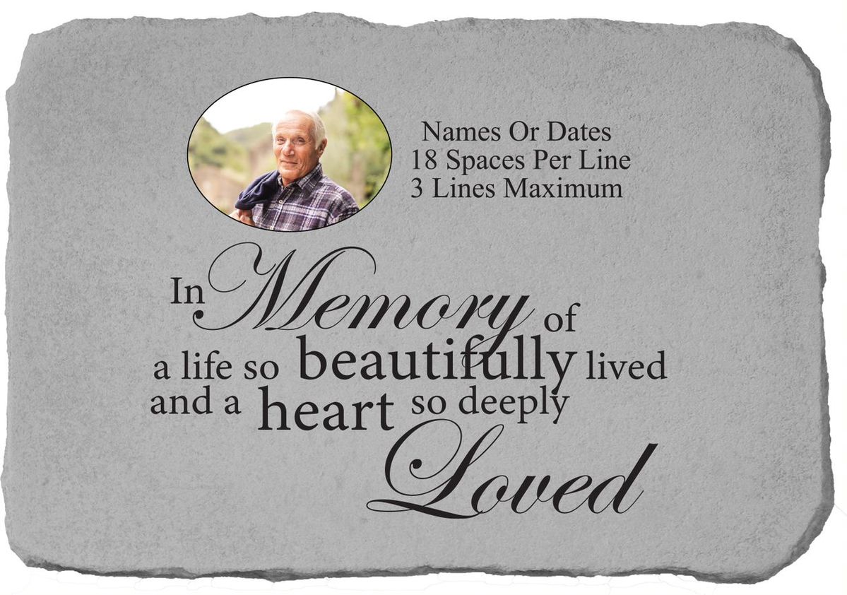 Personalized Memory Stone with Picture - Beautifully Lived