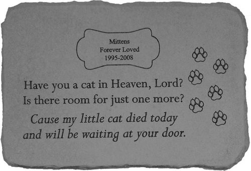 Personalized Pet Memorial Stone - Cat in Heaven
