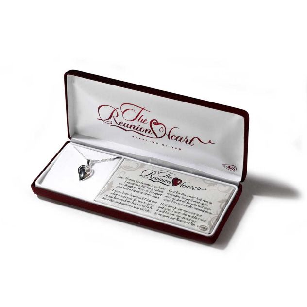 Reunion Heart Necklace with verse