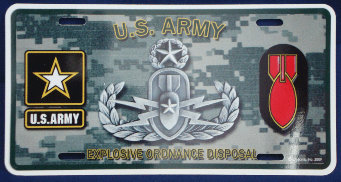 Military Branch License Plate