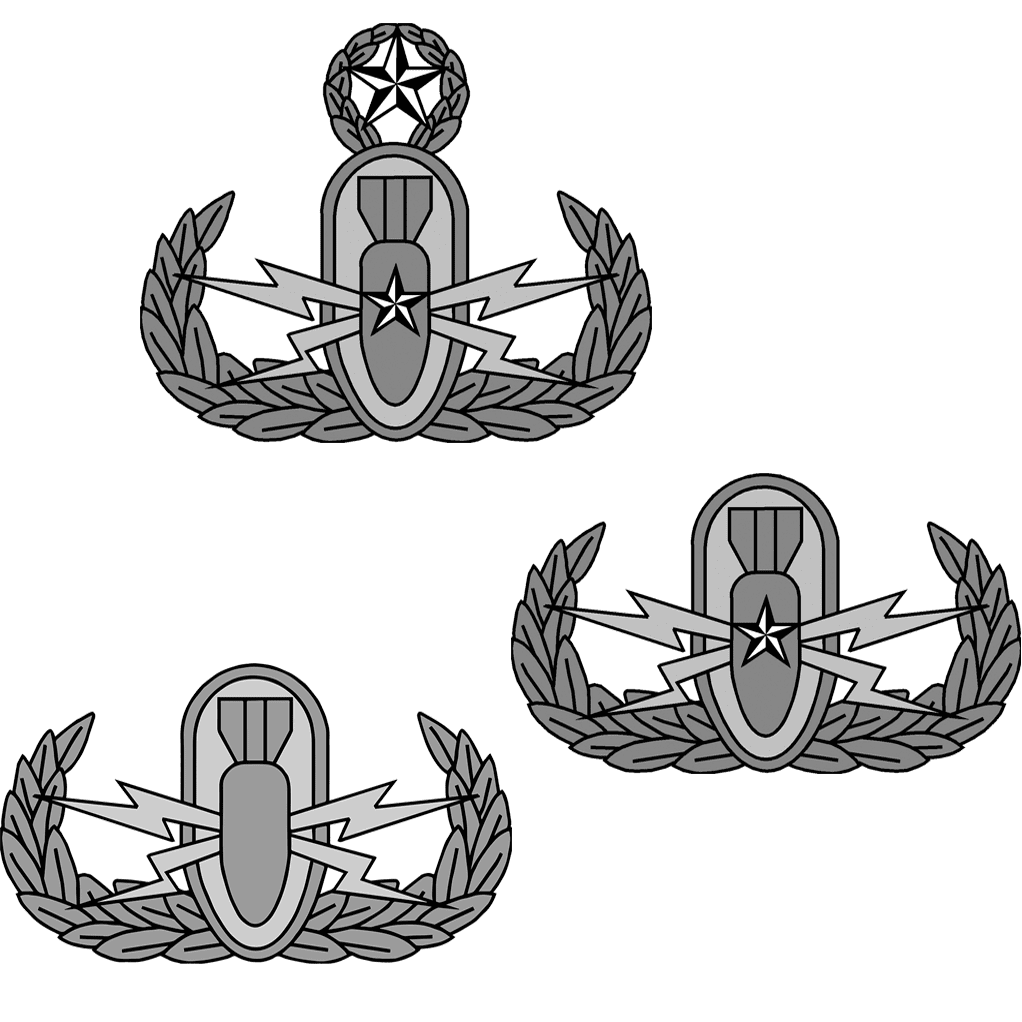 Small Adhesive EOD Badge Decal