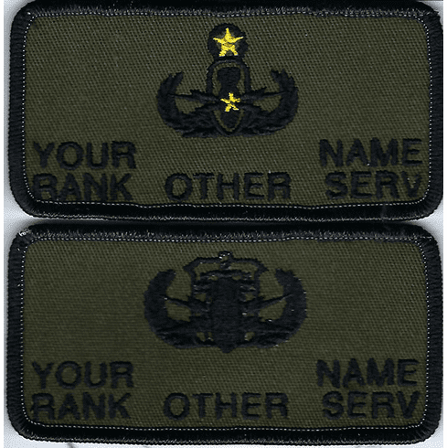 OD Green Flight Suit Patch With EOD/HDT Badge
