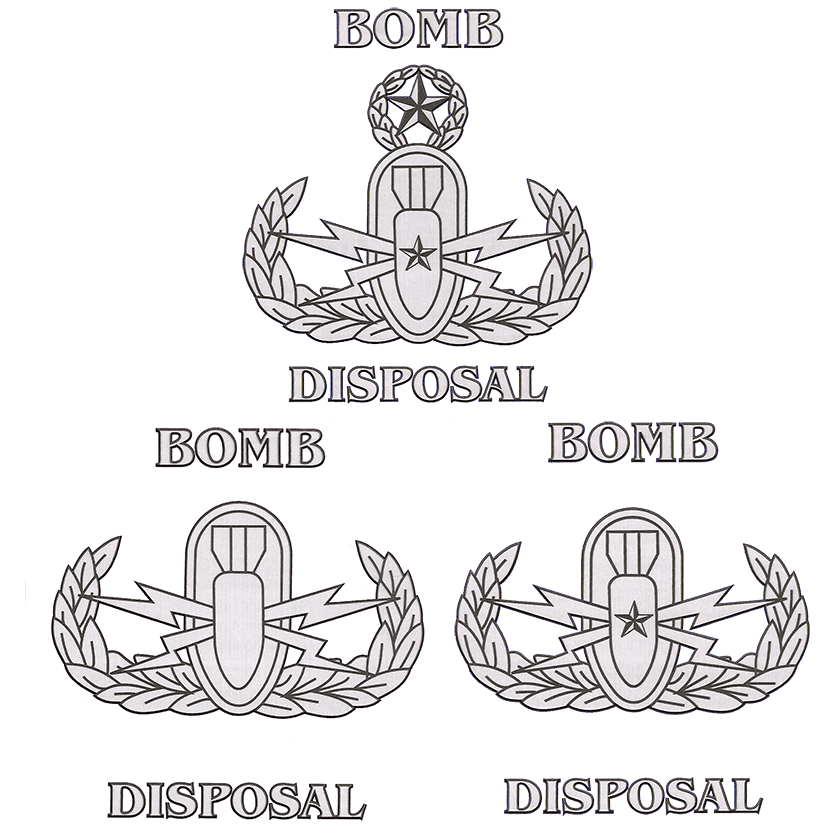 Static Bomb Disposal w/ EOD Badge