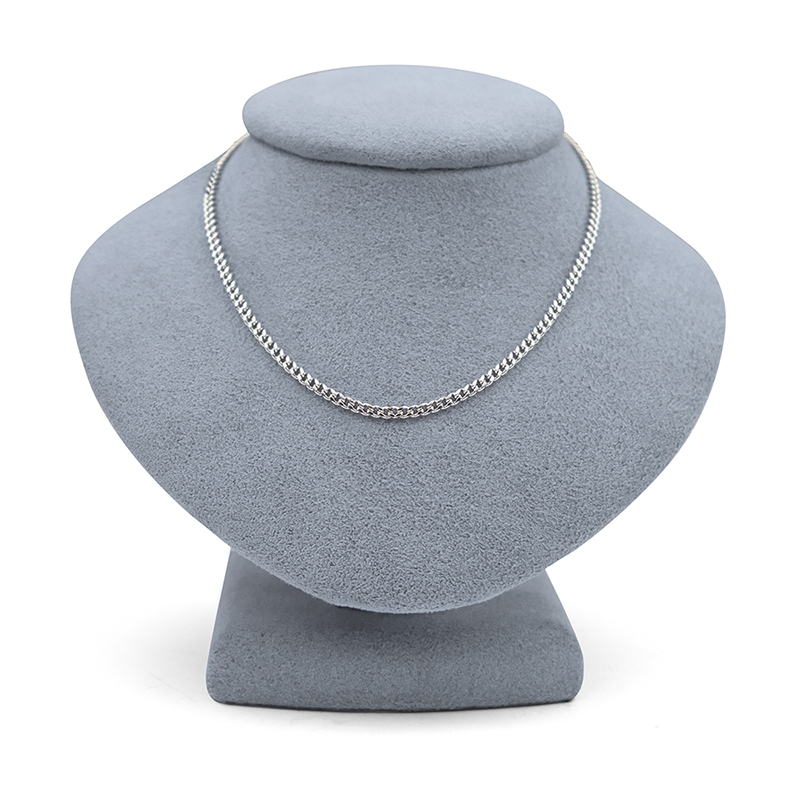 24 Inch Stainless Steel Rhodium Plated Curb Endless Necklace Chain