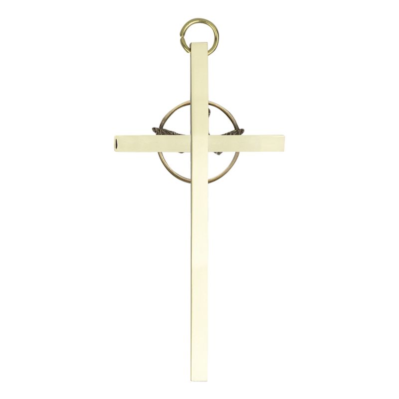 4 Inch Enameled Brass Confirmation Wall Cross