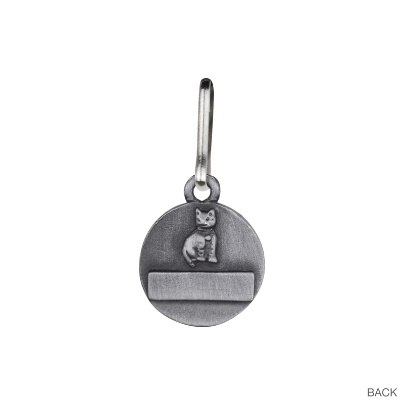 7/8 Inch Pewter Circle St. Francis "Protect My Cat" Pet Medal