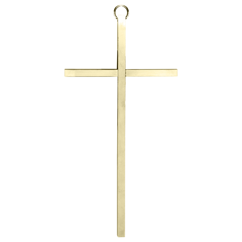 8 Inch Brass Wall Cross