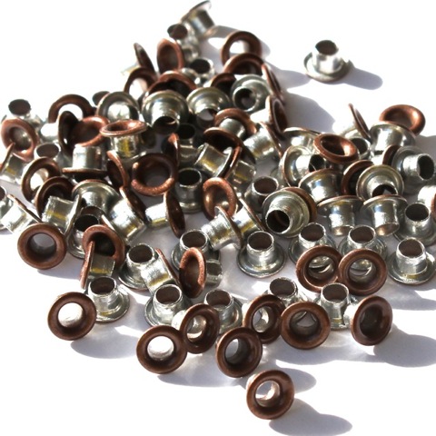 1/8 Eyelets - Brushed Copper - Eyelets