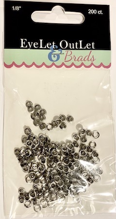 1/8 Silver Eyelets & Washers - Eyelets
