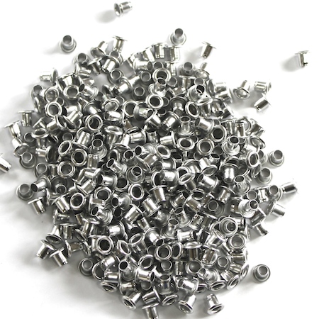 3/16 Eyelets - Long Barrel Silver - Eyelets