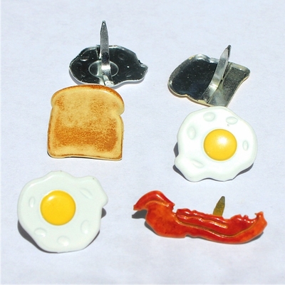 Bacon Egg & Toast Brads - Food, Drink & Cooking Brad & Eyelets