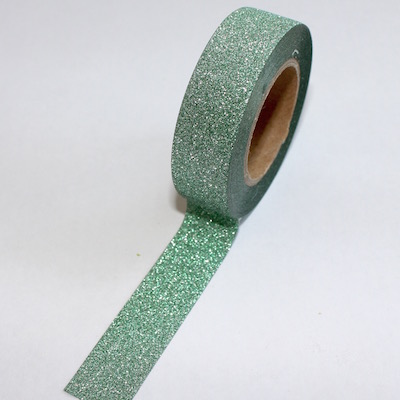 Glitter Green Washi Tape - Washi Tape- Decorative Tape