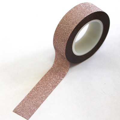 Glitter Light Pink Washi Tape - Washi Tape- Decorative Tape
