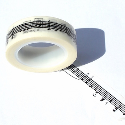 Music Note Washi Tape - Washi Tape- Decorative Tape